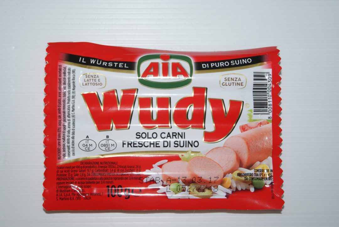 1925-AI WURSTEL WUDY P.SUINO 100GRX35 | Carnimeo Alimentari